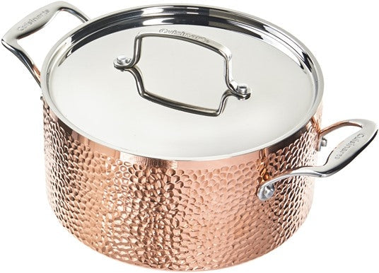 Cuisinart - 8 PC Hand Hammered 5-Ply Copper Cookware Set - HCFP-8C ...